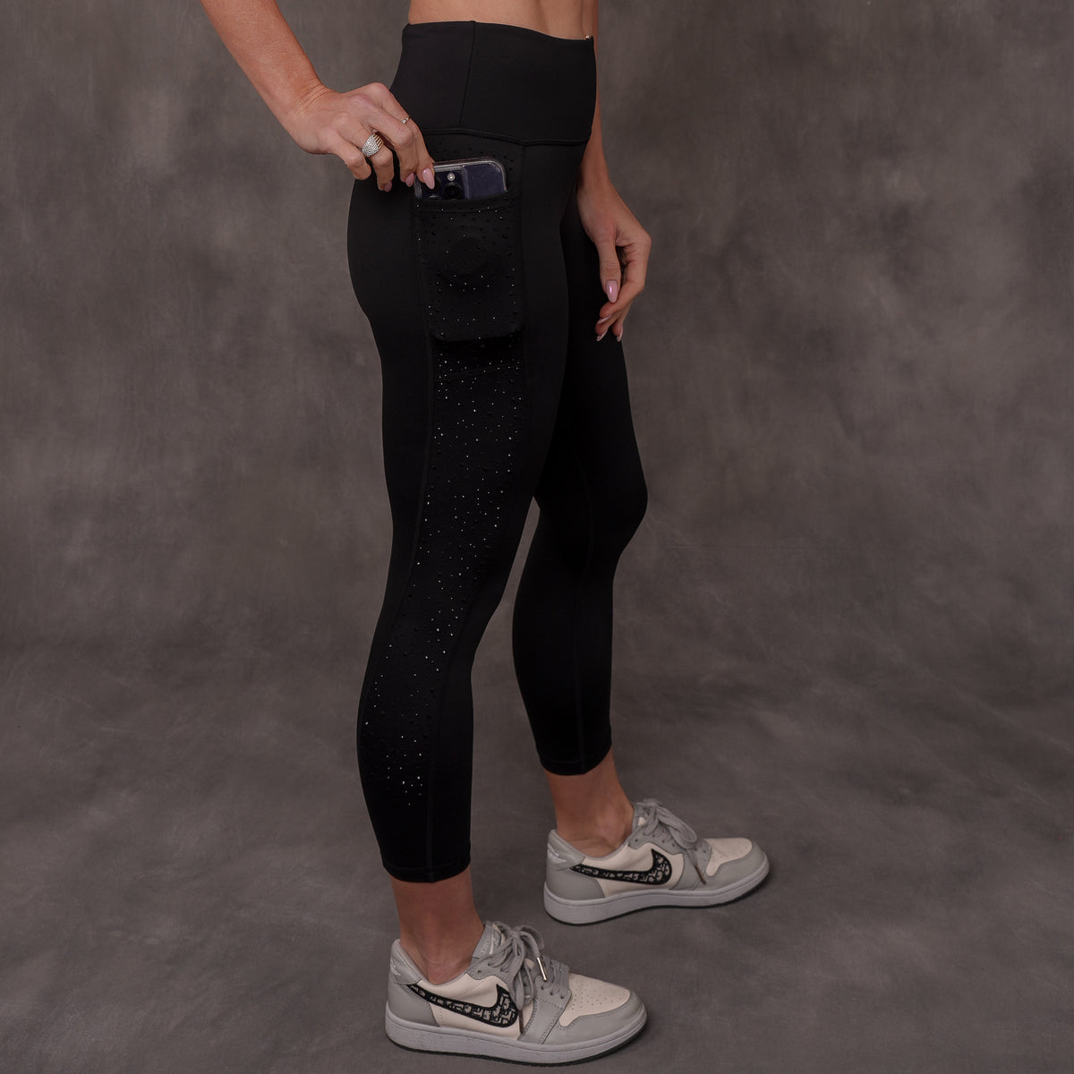 Black Diamond Mid-Calf Leggings – S and J Luxury Fitness